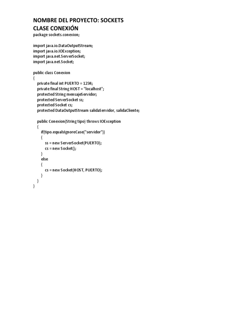 Sockets en Java by Omar Salgado Diaz | PDF