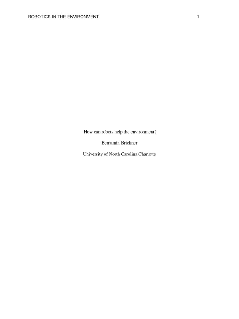 Mini-Ethnography Draft 1 | PDF | Robot | Robotics