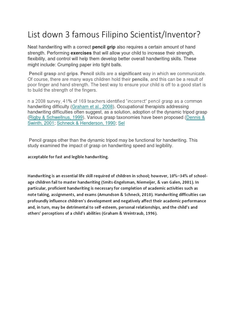 List Down 3 Famous Filipino Scientist | PDF