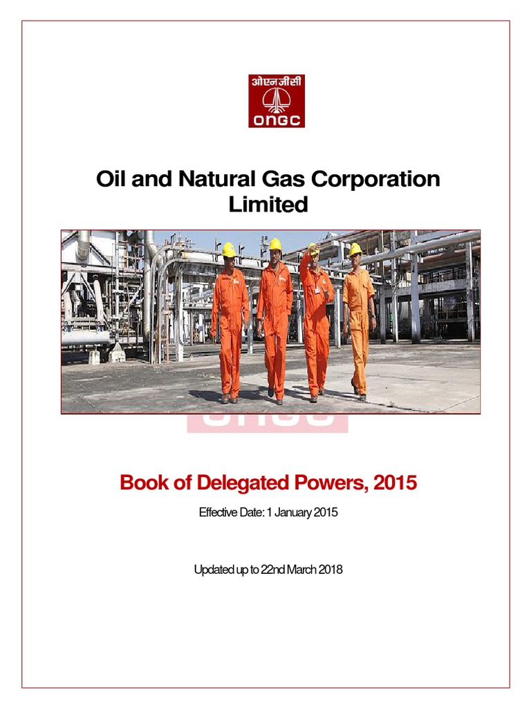 ONGC's Book of Delegated Powers | PDF | Internal Control | Board Of ...
