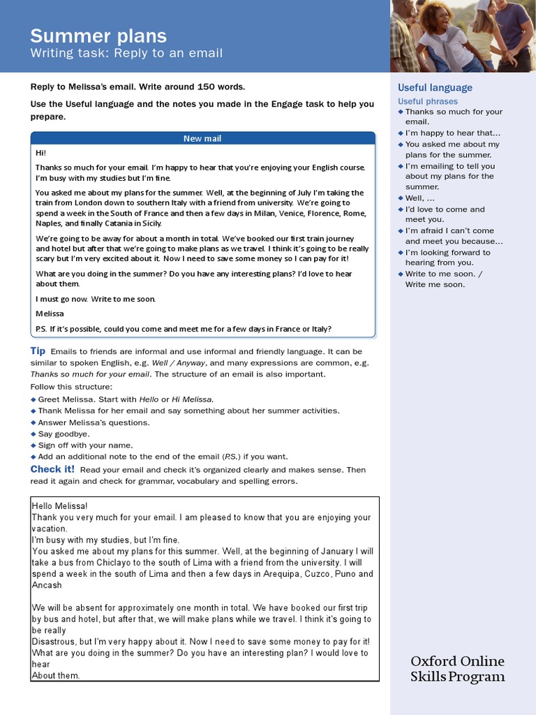 OOSP B1 SummerPlans DucepNuntonRobertoJose | PDF | Languages