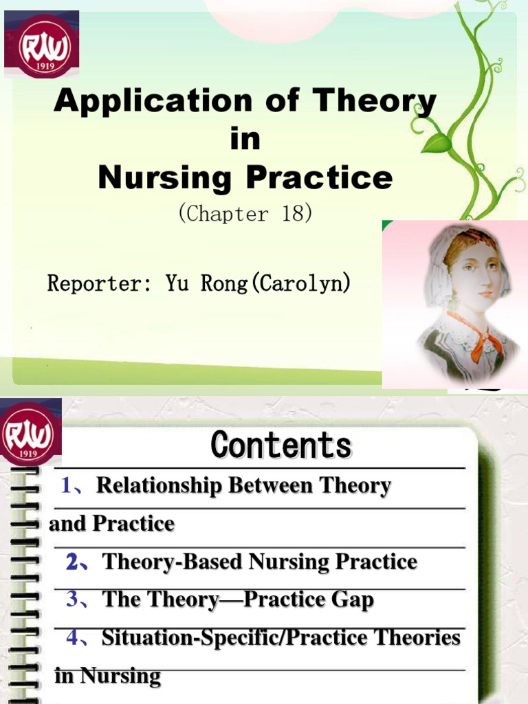 CHAPTER 18 Application Theory in Nursing Practice | PDF | Health Care ...