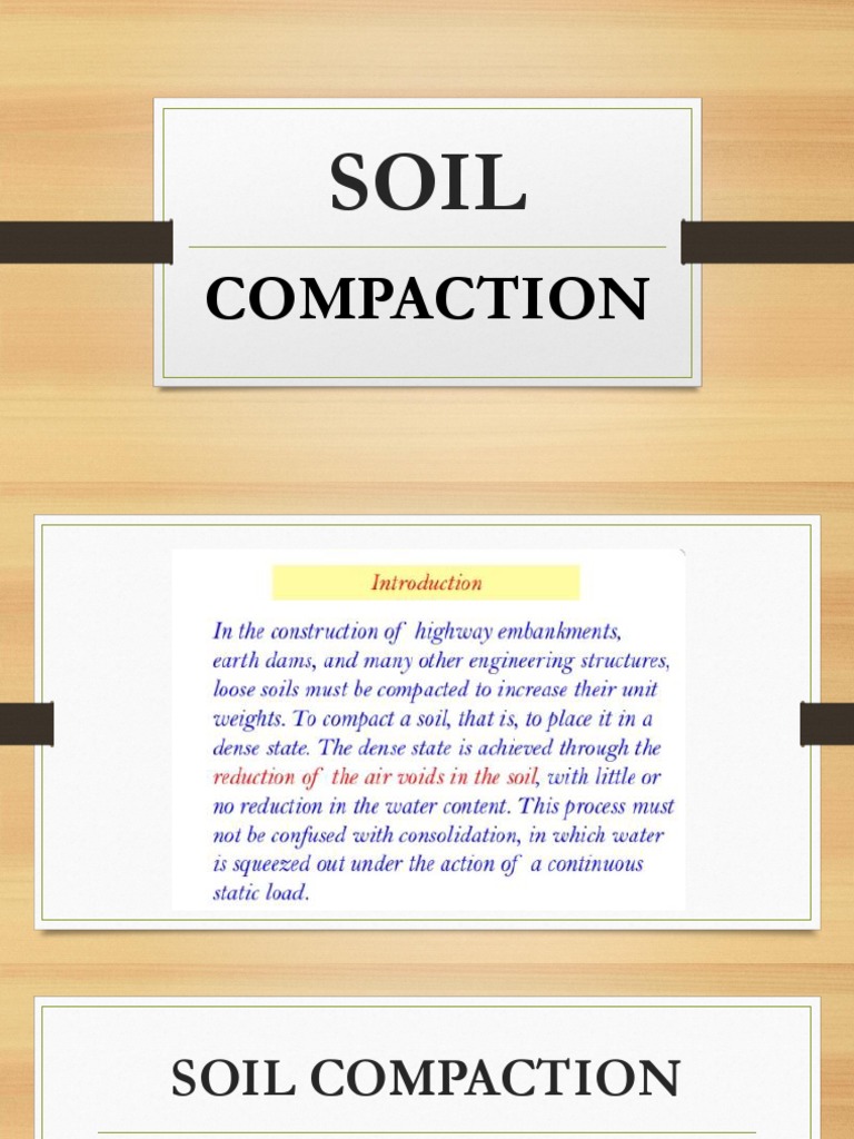 Soil Compaction | PDF | Natural Materials | Chemistry Soil Compaction | PDF | Natural Materials | Chemistry