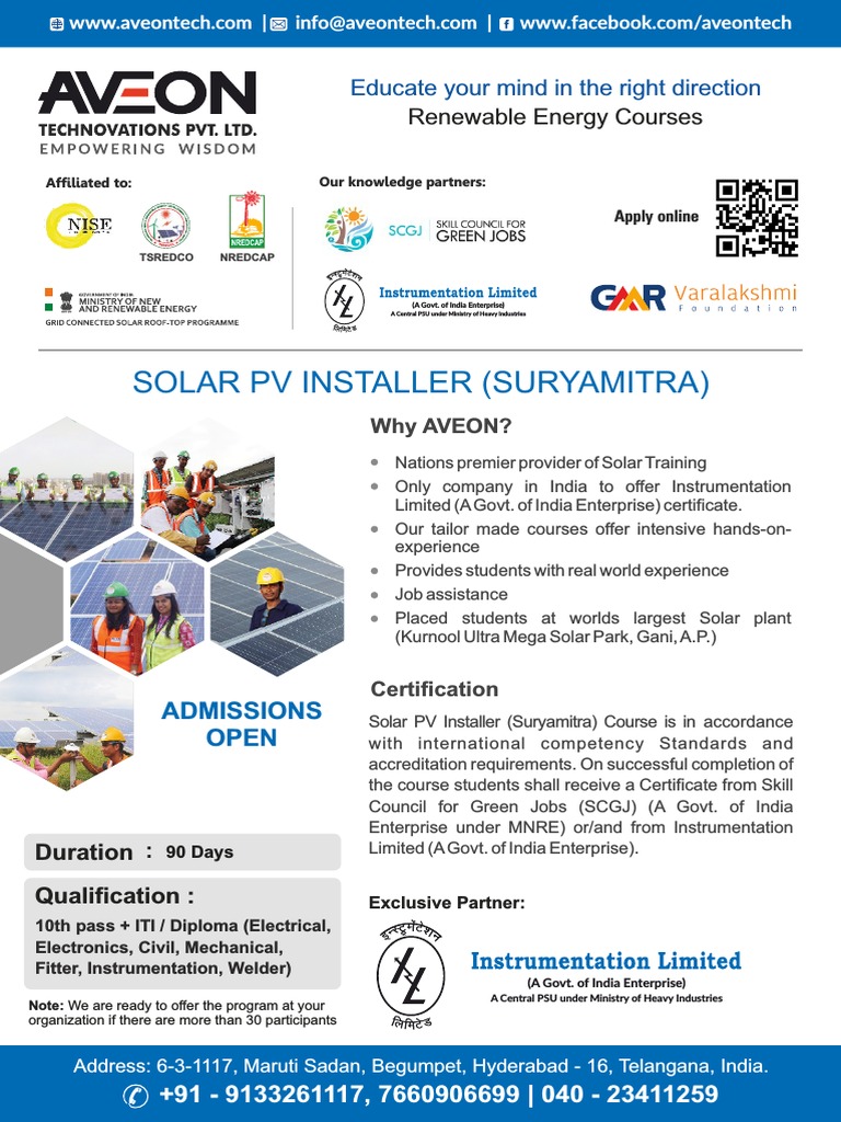 Solar PV Installer (Suryamitra) : Educate Your Mind in The Right ...