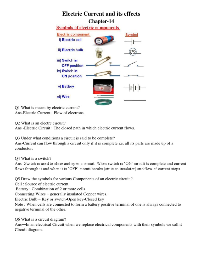 Electric Current and Its Effects | PDF | Electric Current | Electricity