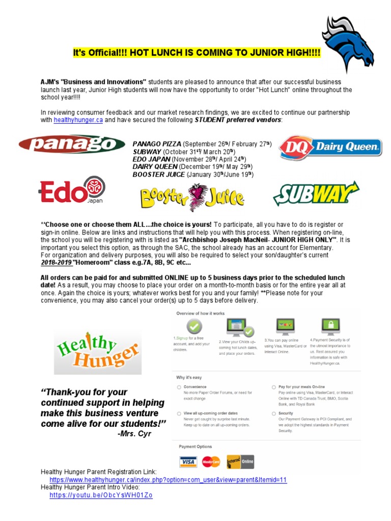 Healthy Hunger Poster | PDF