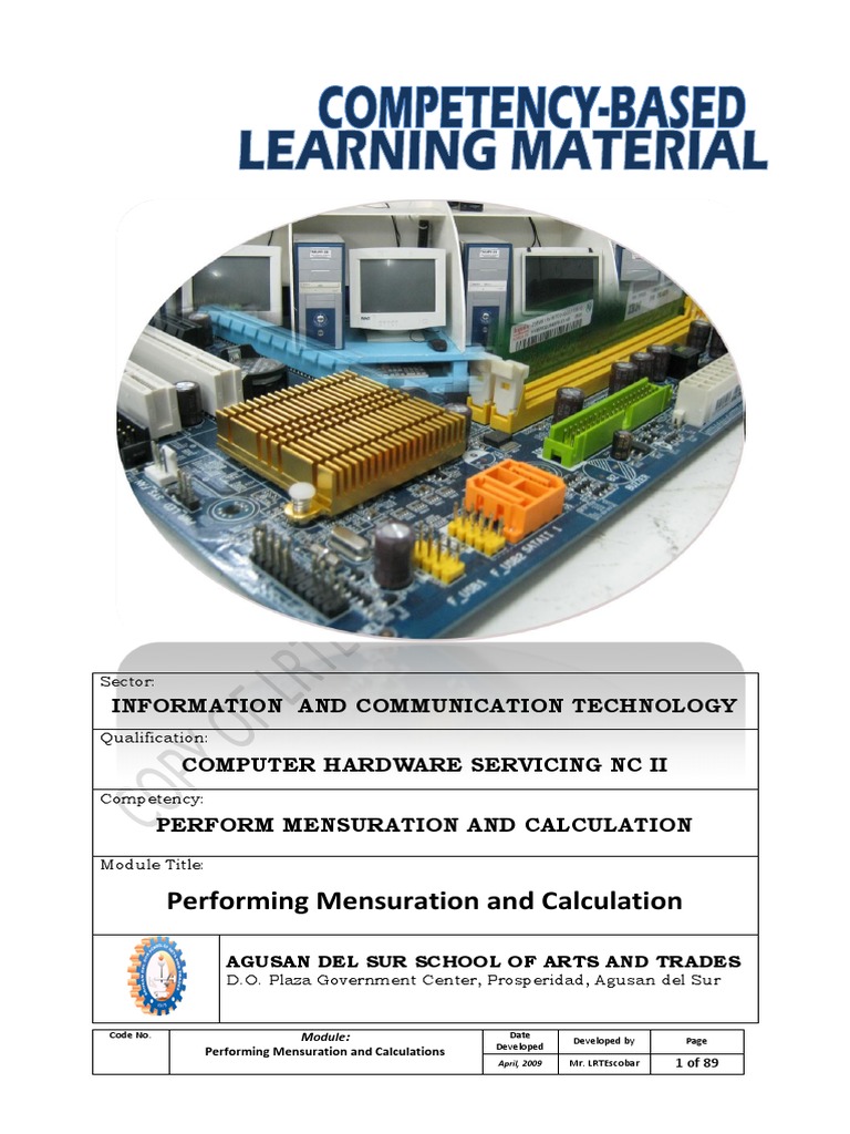 Performing Mensuration and Calculations Common PDF | PDF | Area | Volume