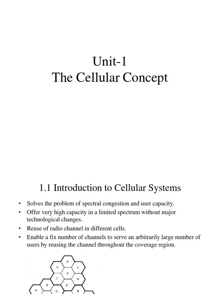 Unit-1 The Cellular Concept | PDF | Cellular Network | Electronics