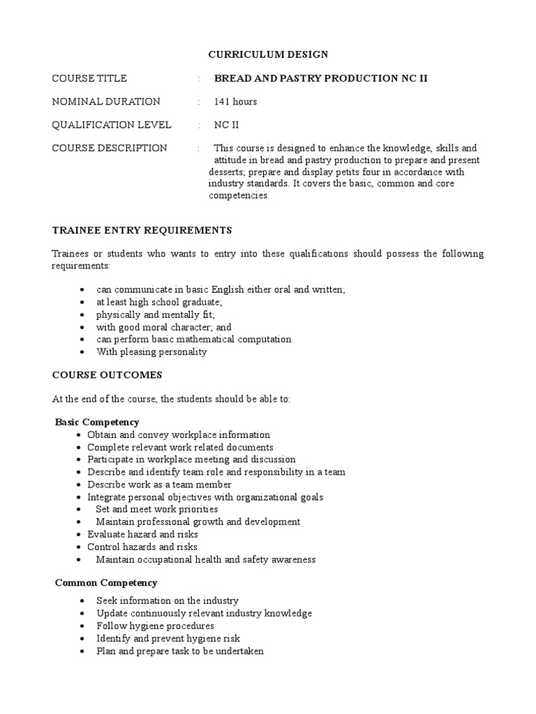 CBLM BPP Present Desserts | PDF | Cakes | Hygiene