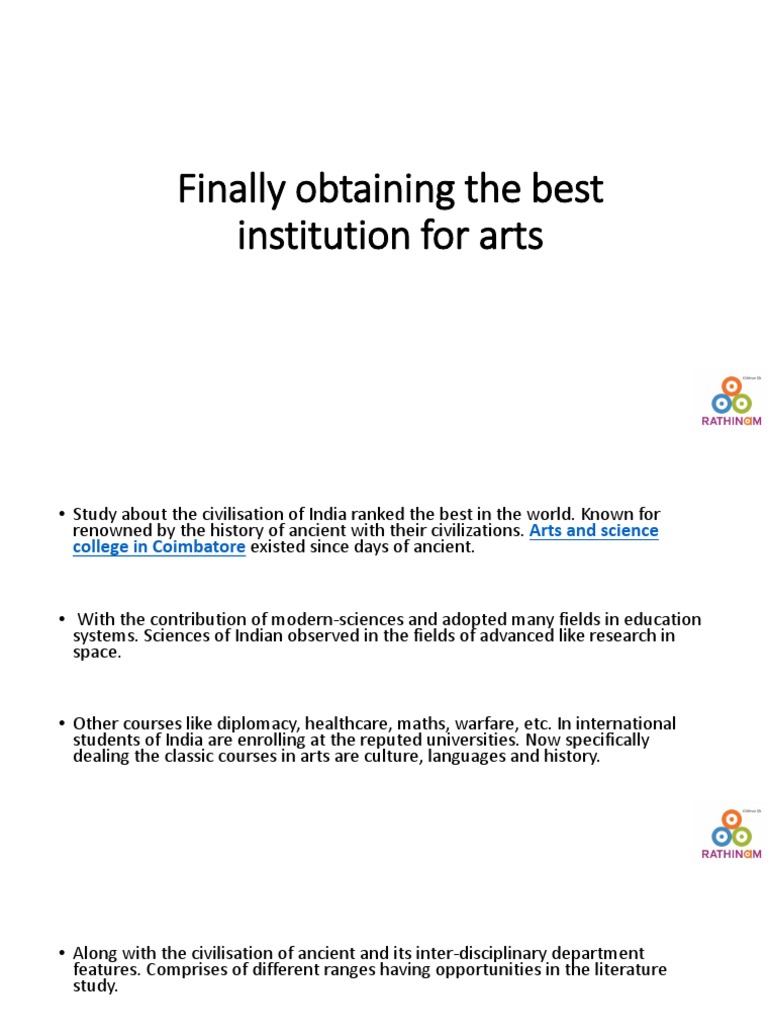 Best Arts College in Coimbatore | PDF | University | Science