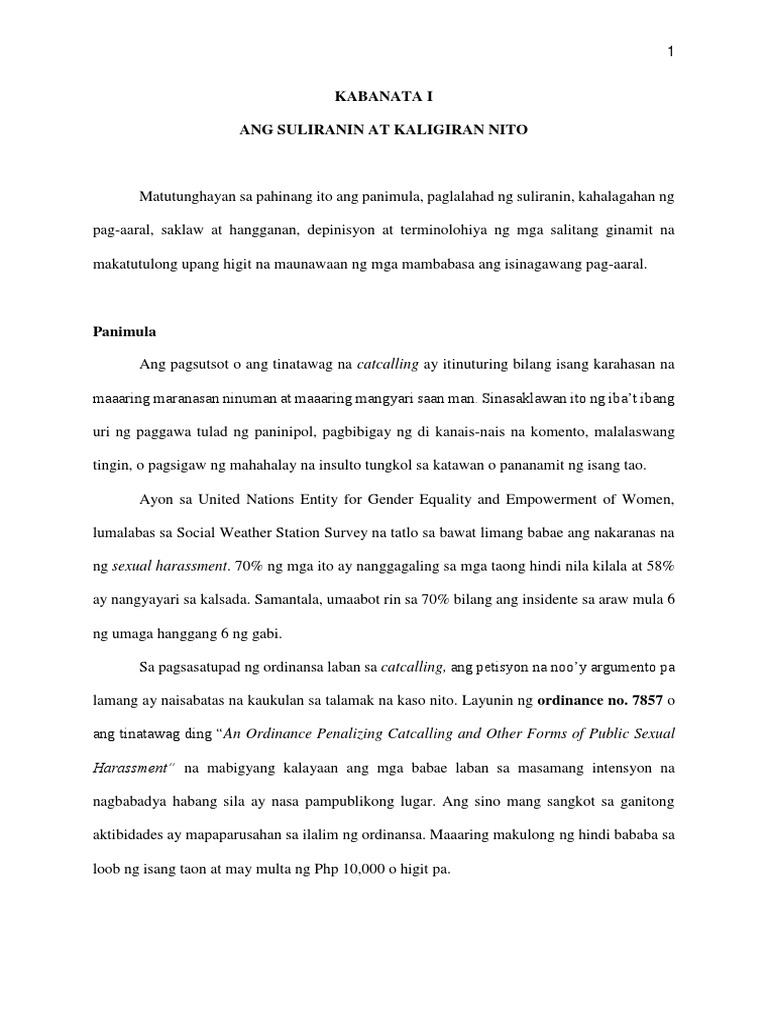Thesis Sa Filipino Final | PDF