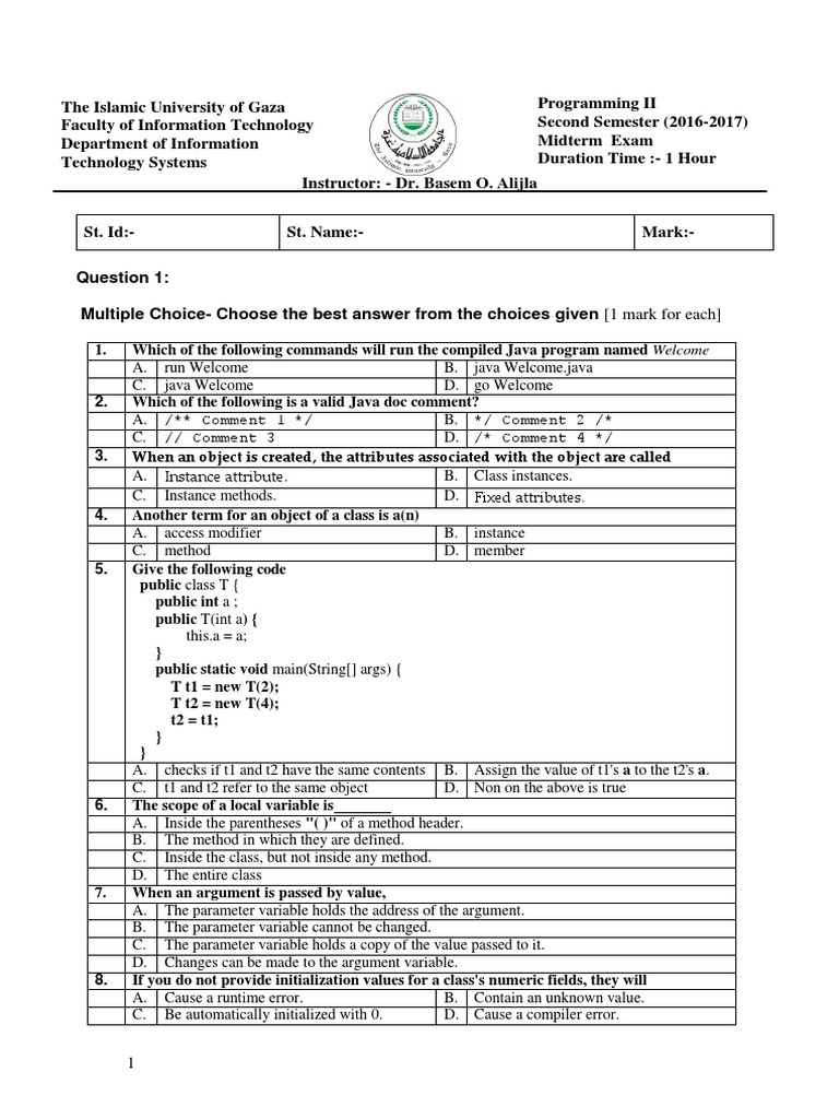 Midterm Java Pdf Parameter Computer Programming Method Computer Programming