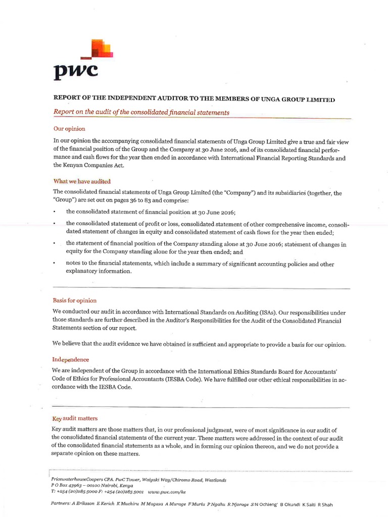 Sample Report PWC | PDF