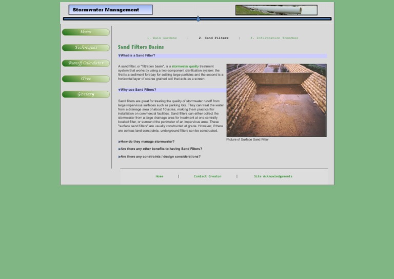 Sand Filters Basins: What Is A Sand Filter? | PDF