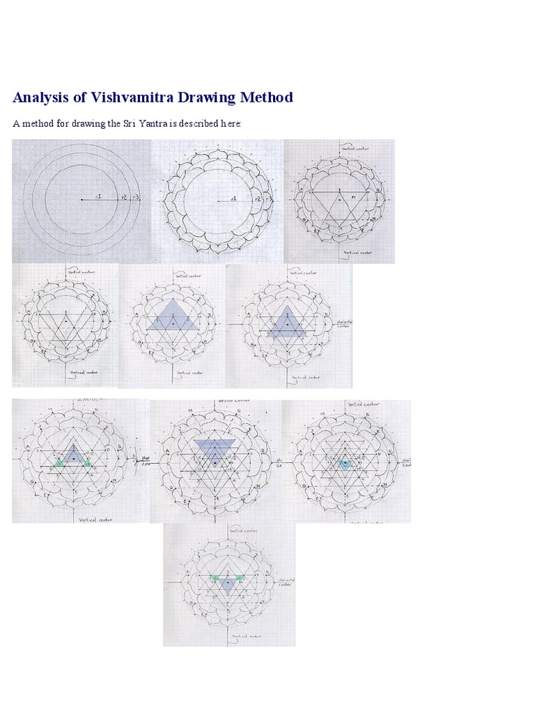 Sri Yantra Drawing Method Analysis | PDF | Applied Mathematics | Analysis