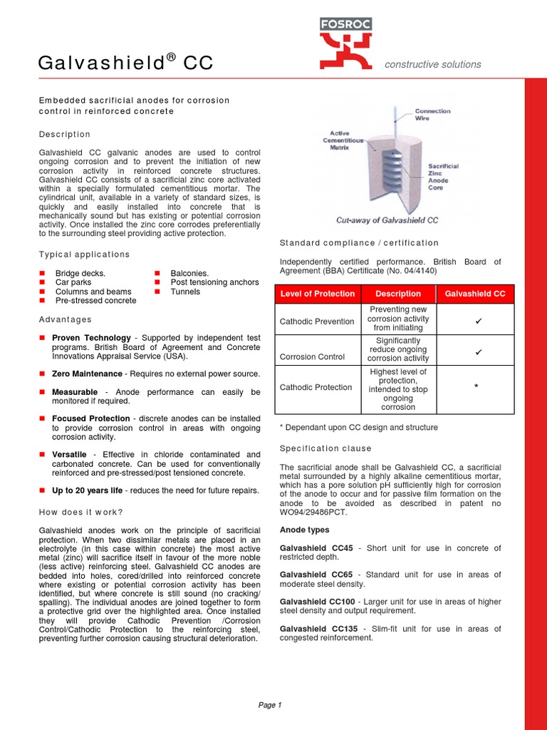 Galvashield CC | PDF | Corrosion | Reinforced Concrete