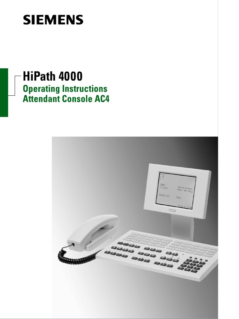 Hipath 4000 Ac4 Manual PDF | PDF