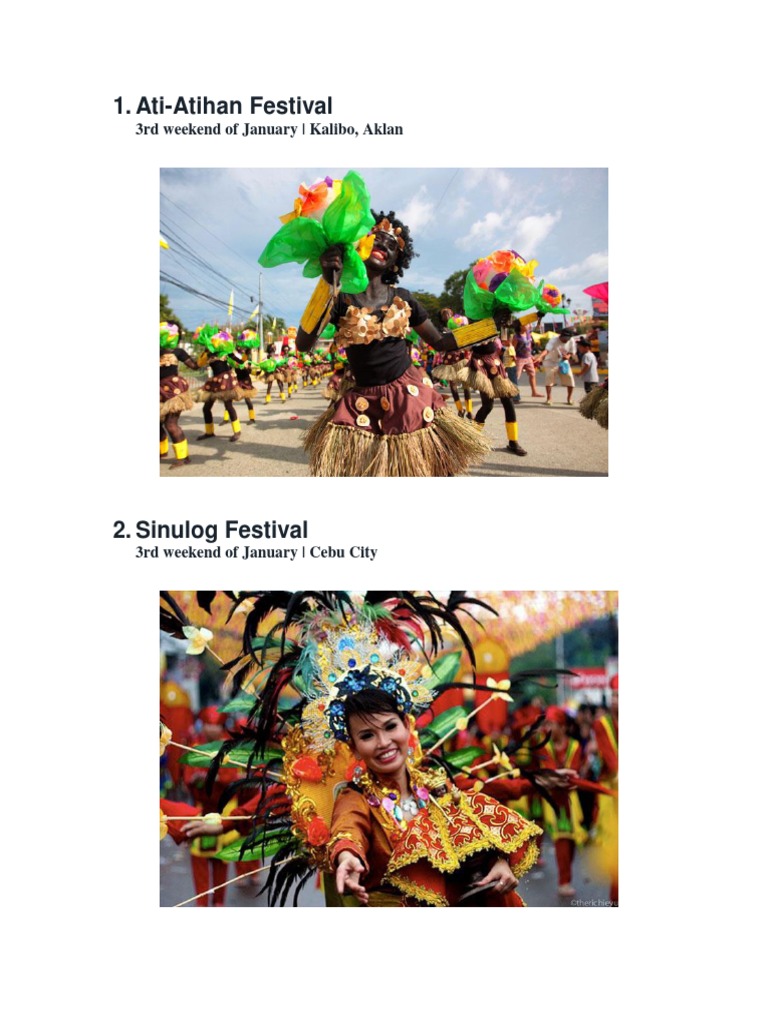 Ati-Atihan Festival: 3rd Weekend of January - Kalibo, Aklan | PDF