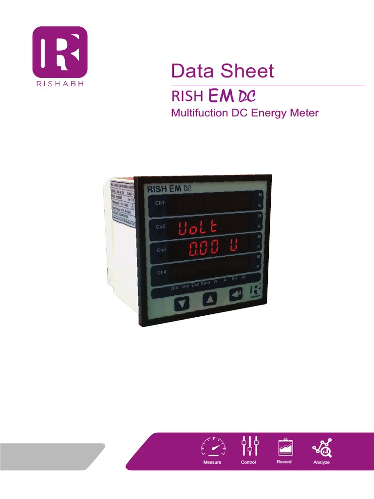 Rishabh DC Meter | PDF | Direct Current | Relay