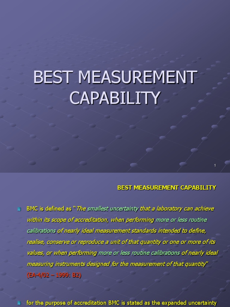 Best Measurement Capability | PDF | Calibration | Research Methods