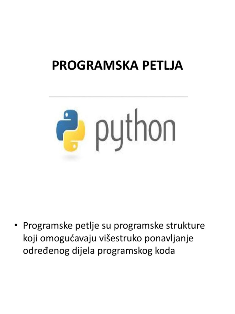 Python - Programska Petlja For | PDF