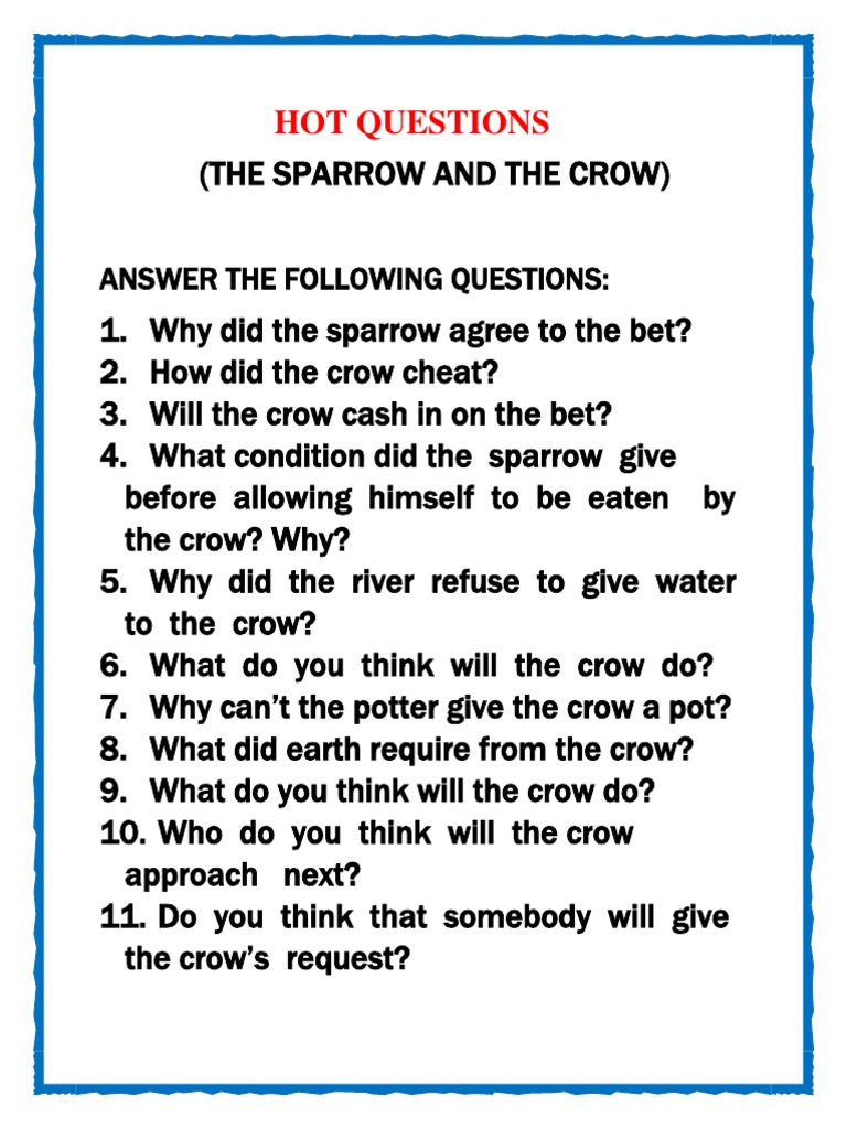 Hot Questions (The Sparrow & The Crow) | PDF