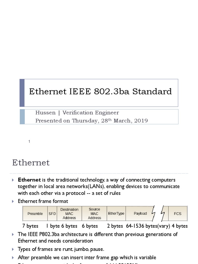 Ethernet IEEE 802.3ba Standard | PDF | Ethernet | Communications Protocols