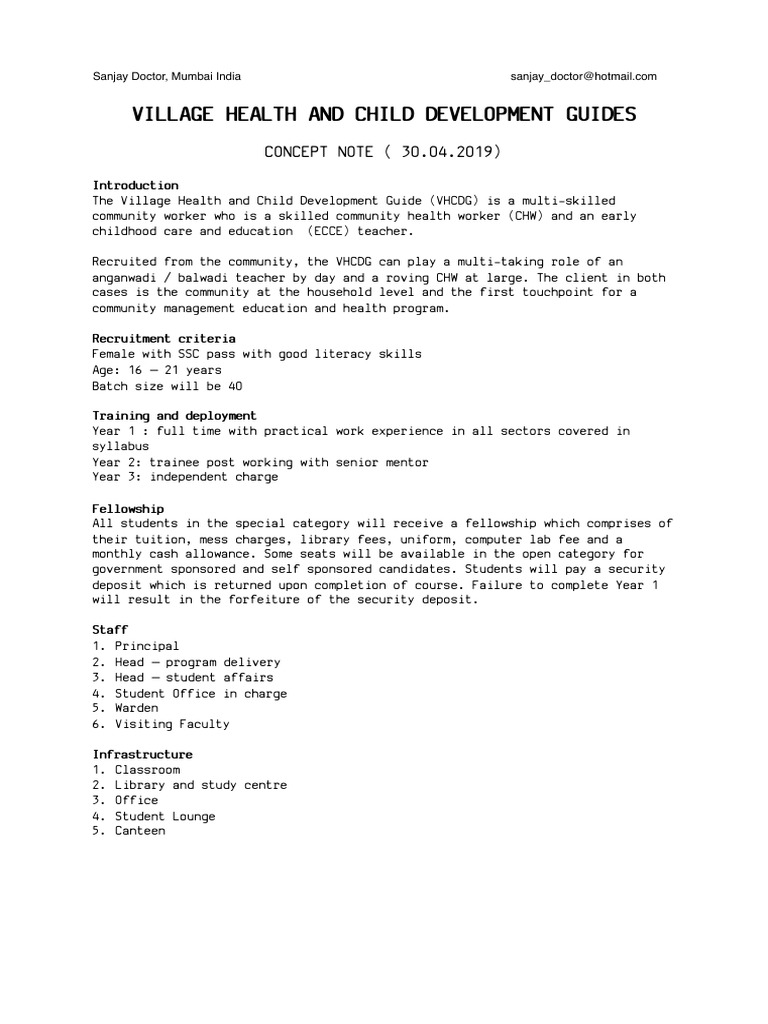 VIllage Health Guide - Concept | PDF
