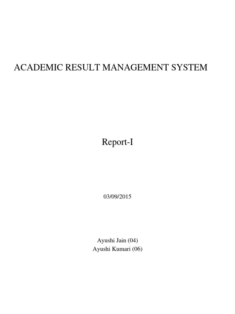 Academic Result Management System SRS | PDF | User (Computing) | Databases