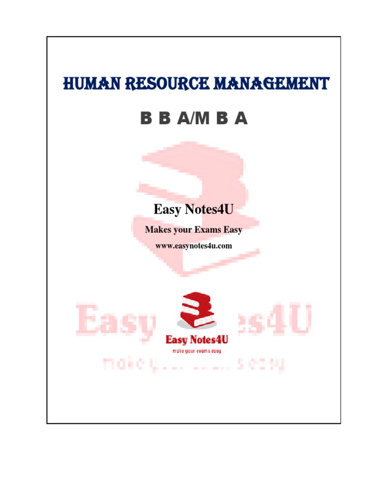 Human Resource Management: Bba/Mba | PDF | Human Resource Management ...