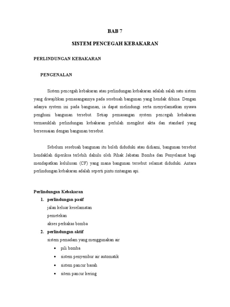 Sistem Pencegah Kebakaran | PDF