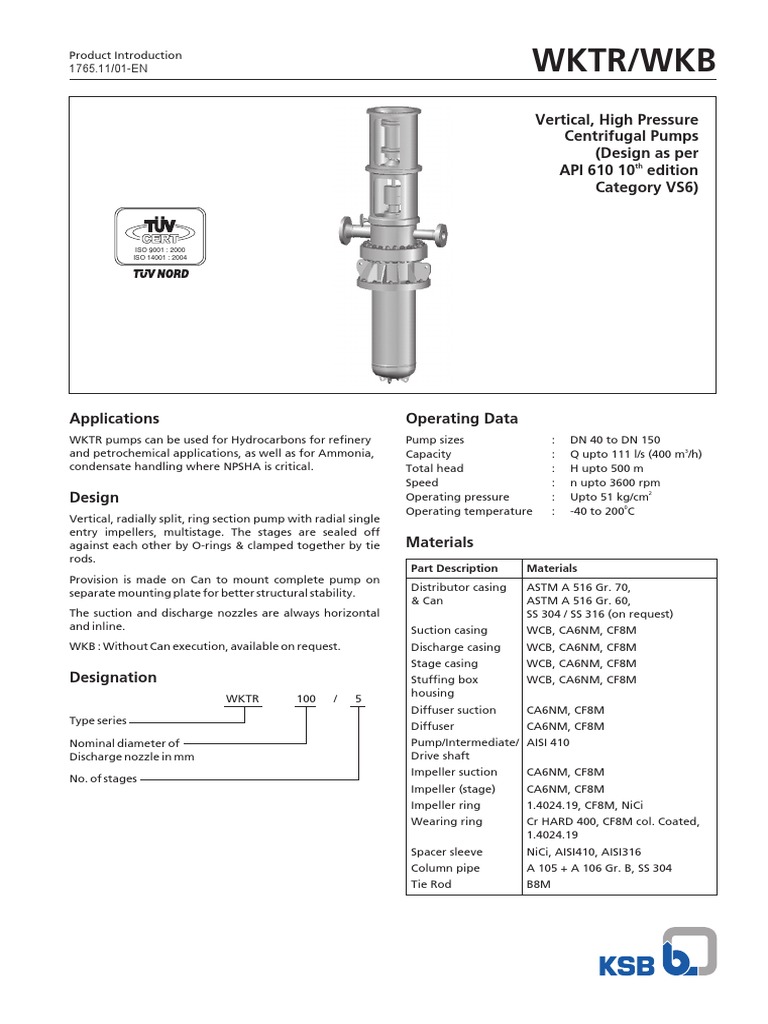 VS6 | PDF | Bearing (Mechanical) | Pump