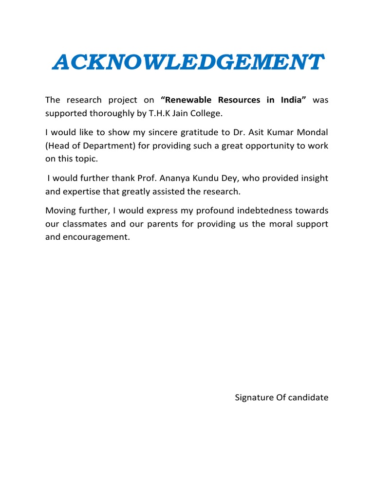 Project On Renewable Resources | PDF | Energy Development | Renewable ...