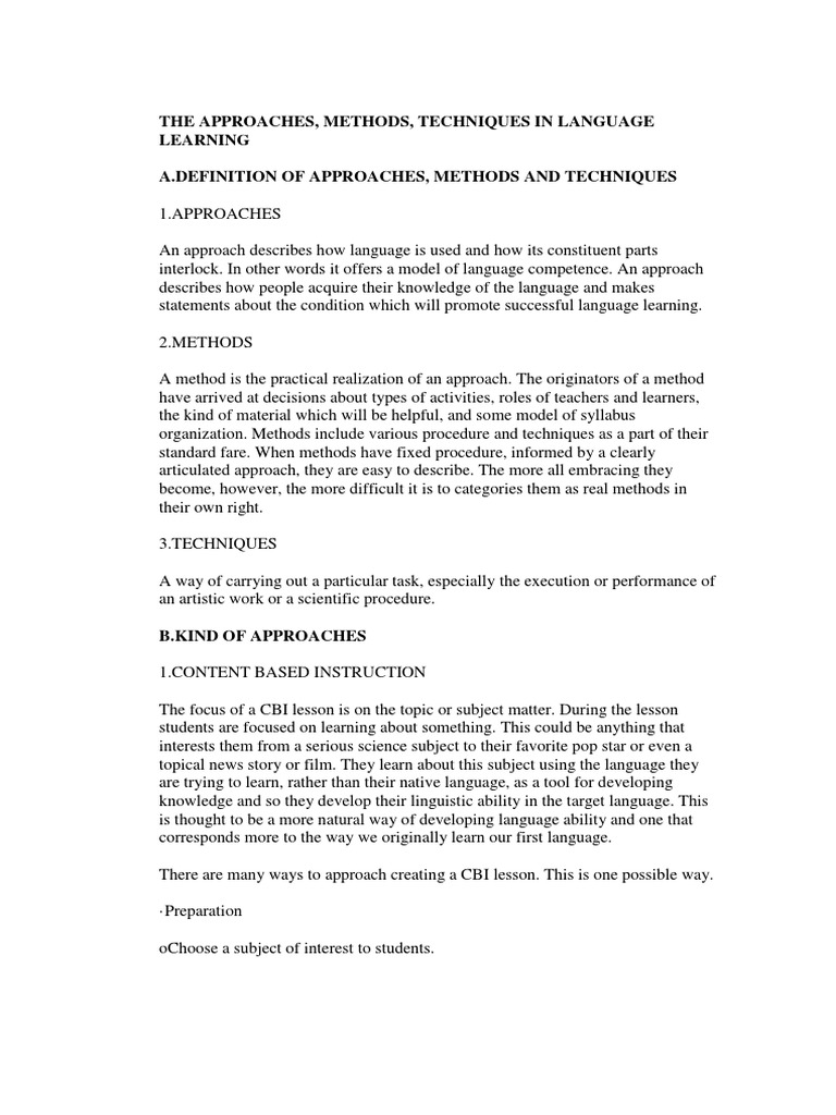 Task Based Language Teaching | PDF | Second Language | Translations