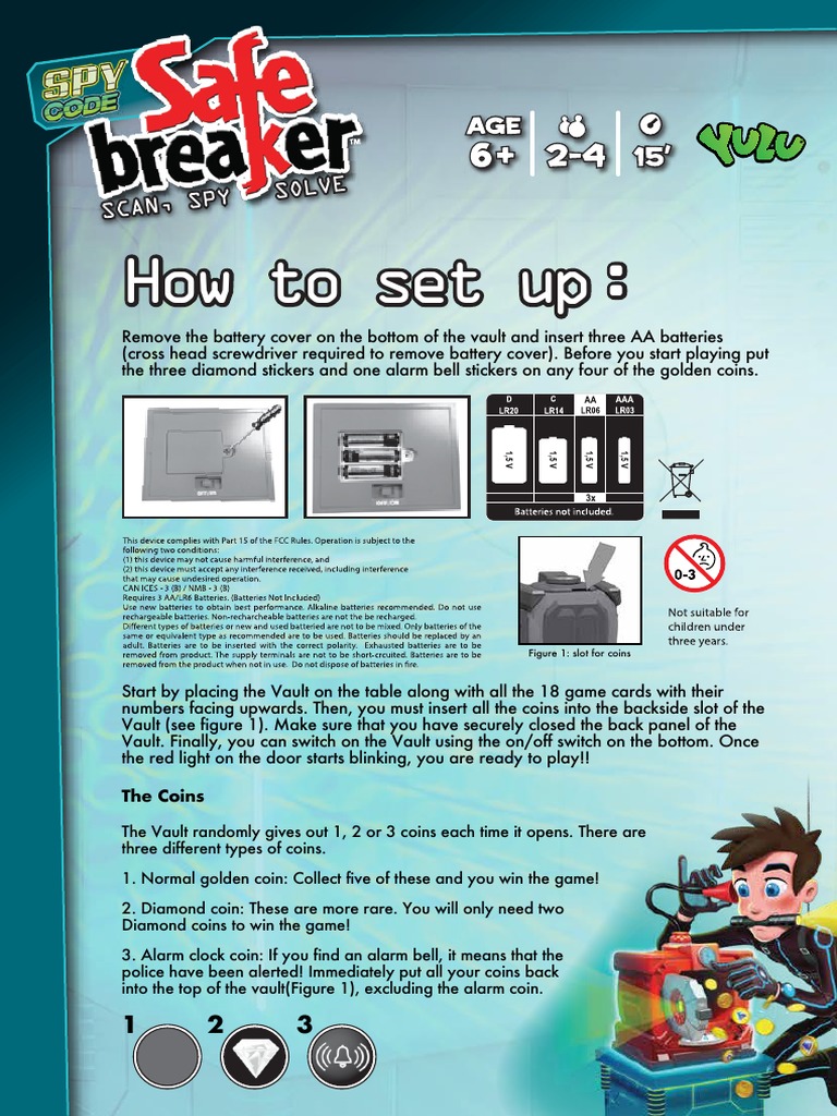 How to set up and play SafeBreaker | PDF | Bank Vault | Leisure