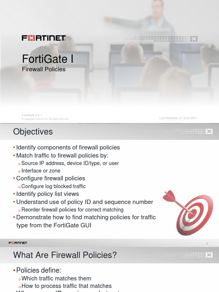 FortiGate I 03 Firewall Policies | PDF | Cortafuegos (informática ...