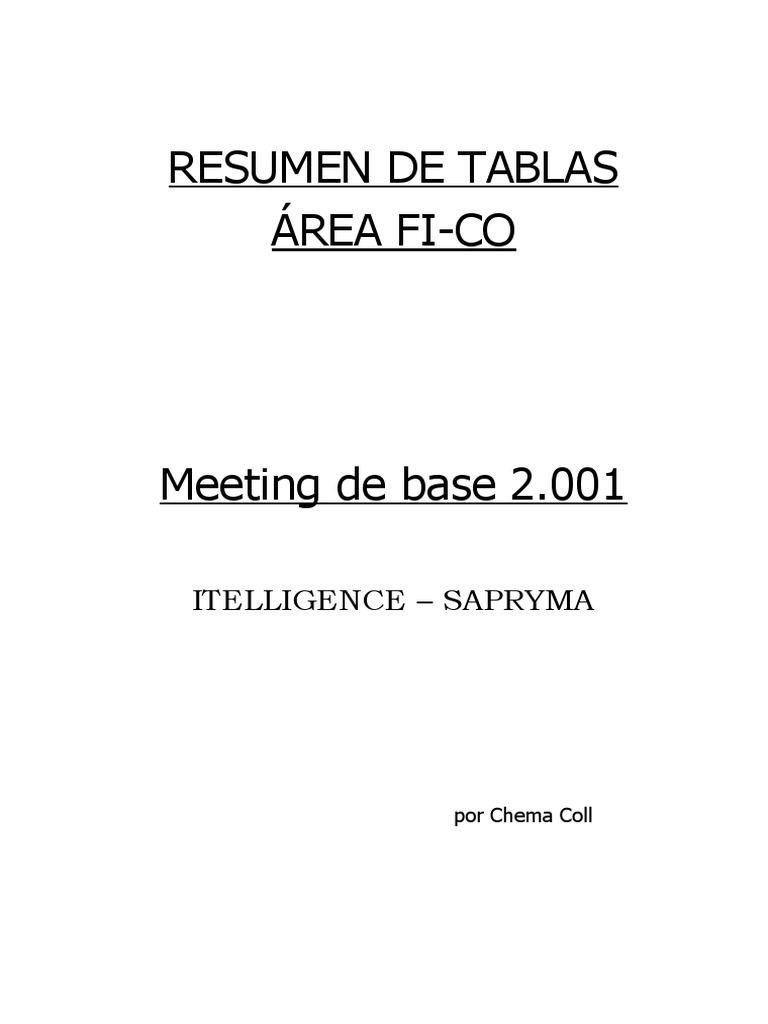Tablas FI | PDF | Contabilidad | Informática y tecnología de la información