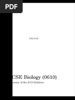 Y10 Cambridge IGCSE 0610 Biology Syllabus For Examination in 2026, 2027 ...
