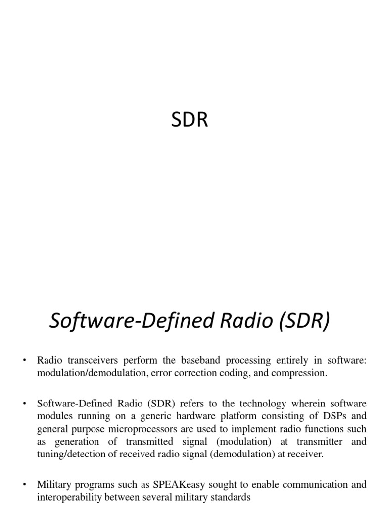 SDR | PDF | Software Defined Radio | Field Programmable Gate Array