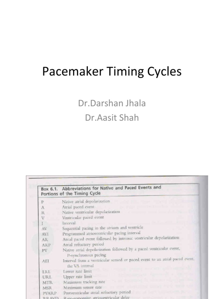 Pacemaker Timing Cycles Guide | PDF