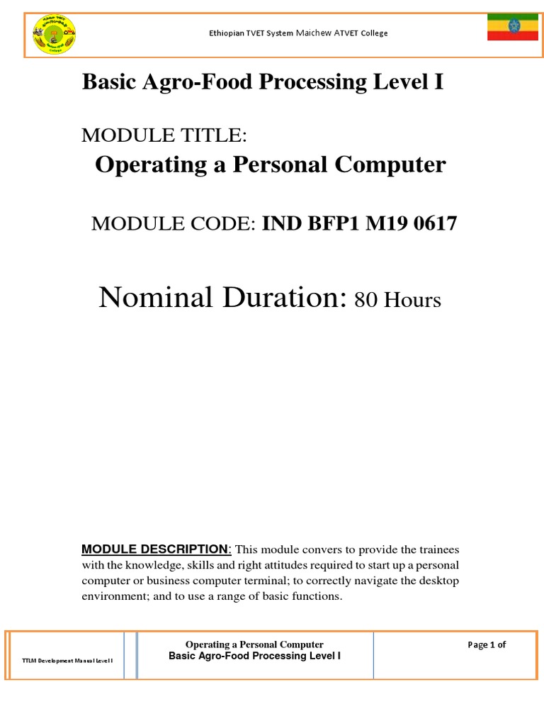 Operating a Personal Computer Guide | PDF | Personal Computers | Laptop