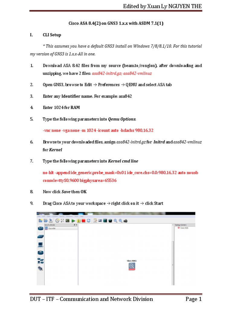 Cisco ASA 8.4 (2) On GNS3 1.x.x With ASDM 7.1 | PDF | Hypertext Transfer Protocol | Command Line ...