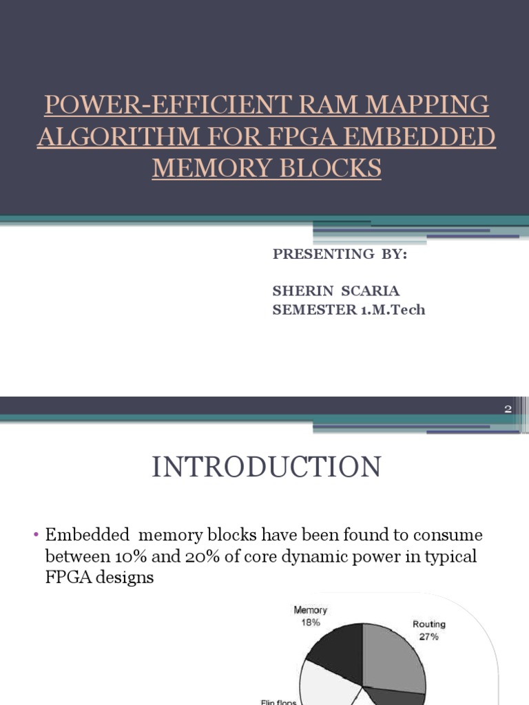 Power Efficient Ram Mapping Algorithm For Fpga Embedded Memory Blocks Pdf Electronic