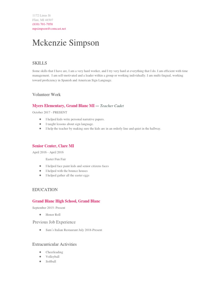 Simpson Resume | PDF | Semiotics | Communication