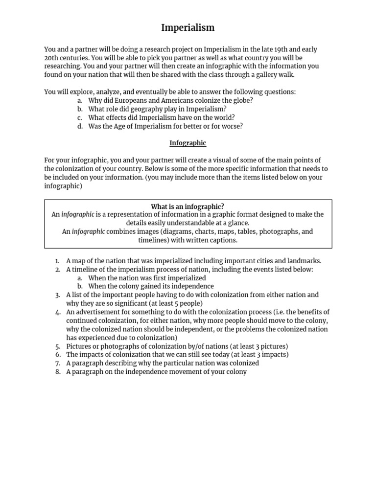 Research Project on Imperialism | PDF | President Of The Philippines ...