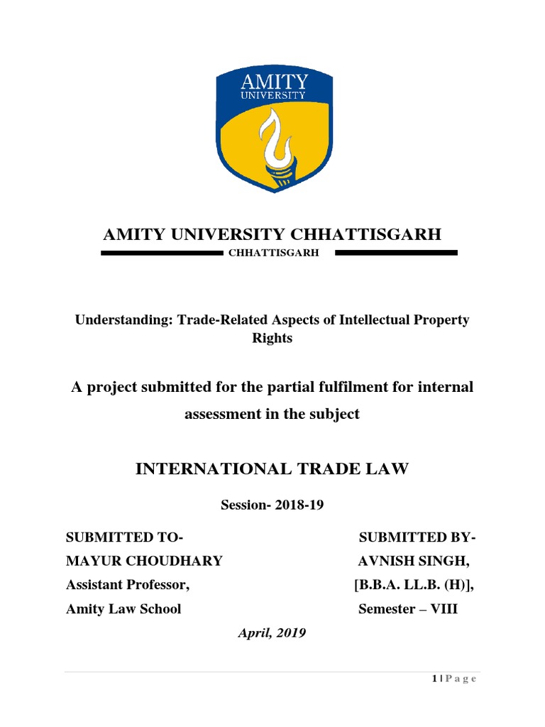 TRIPS Agreement | PDF | Trips Agreement | Intellectual Property