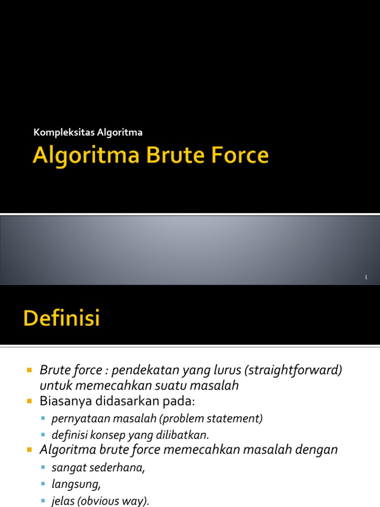2 - Kompleksitas Algoritma (Brute-Force) | PDF