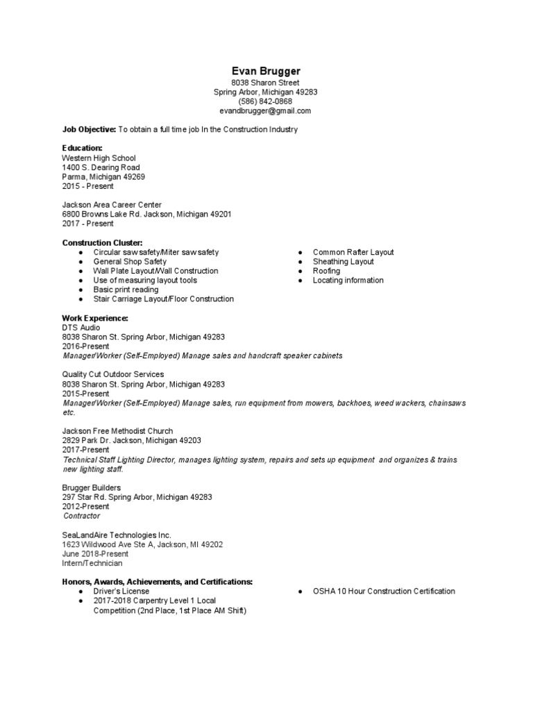 Rough Resume | PDF