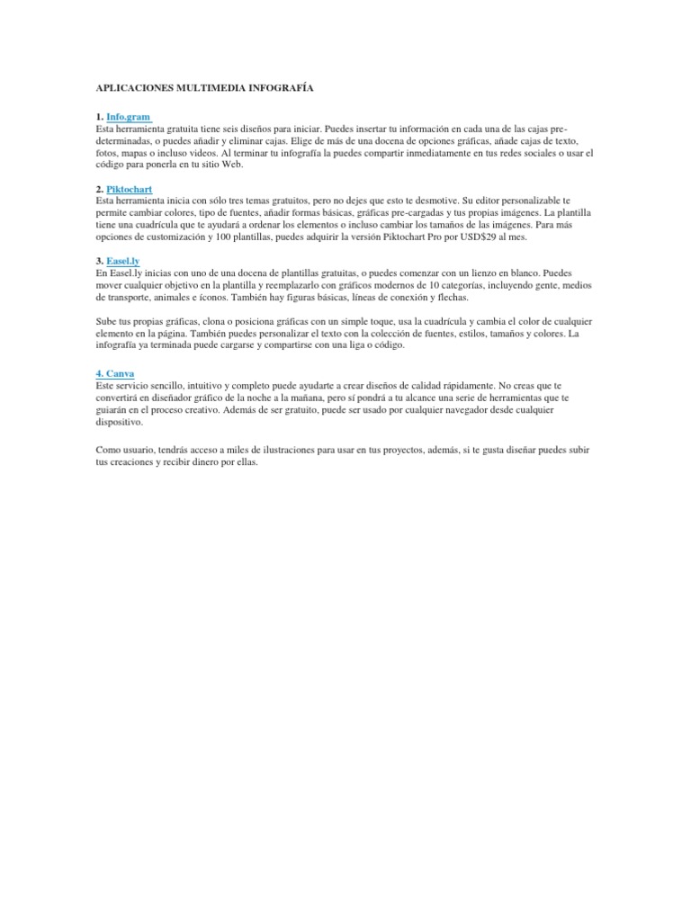 Aplicaciones Multimedia Infografía | PDF