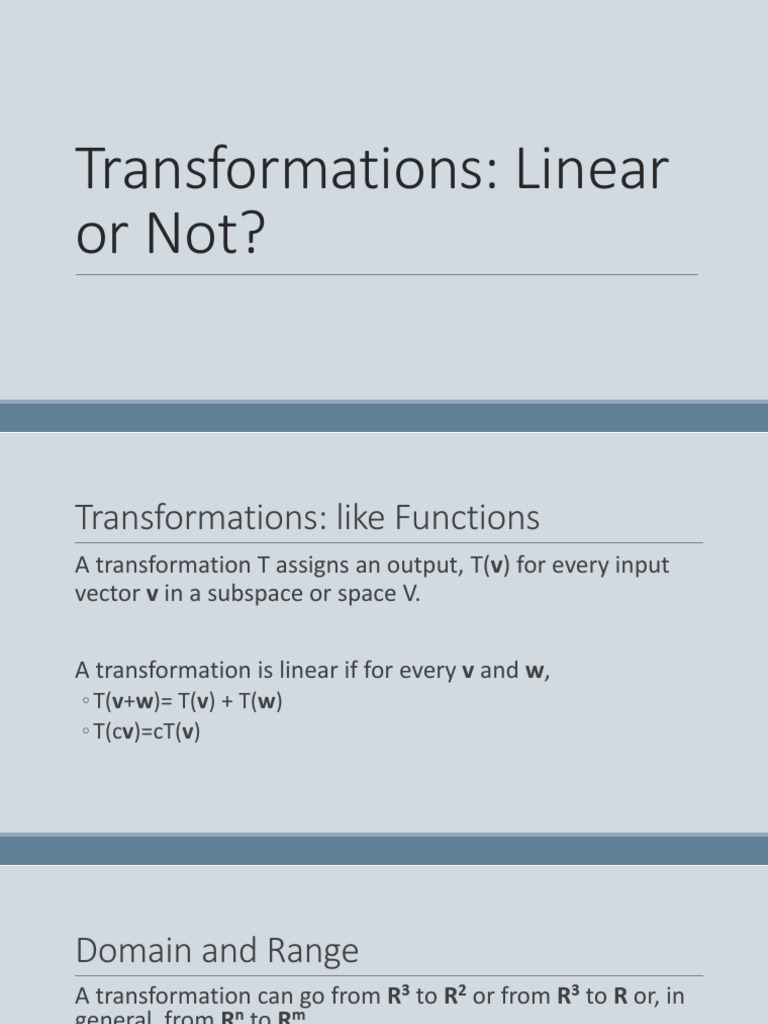Understanding Linear Transformations | PDF
